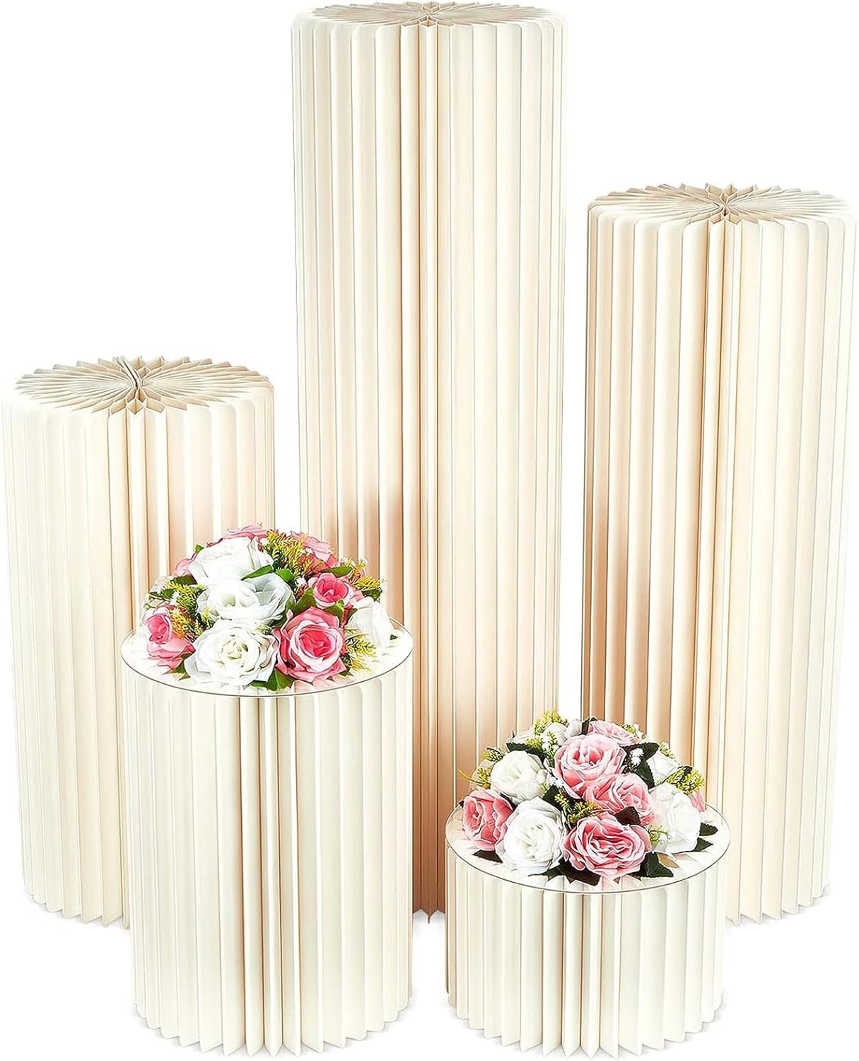 Amazon.com: Cylinder Pedestal Stands for Parties, Round Cylinder Stands ...
