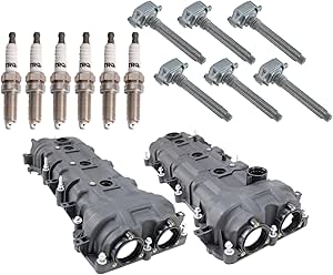 Amazon.com: Ignition Kit Ignition Coil Spark Plugs Valve Cover ...