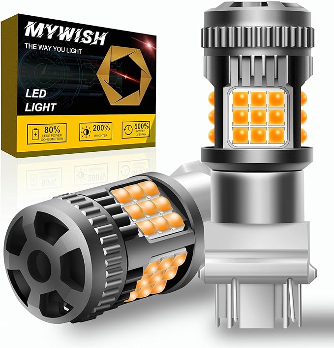Amazon.com: MYWISH LED Bulbs Turn Signal Bulb 3157 LED Bulb Amber ...