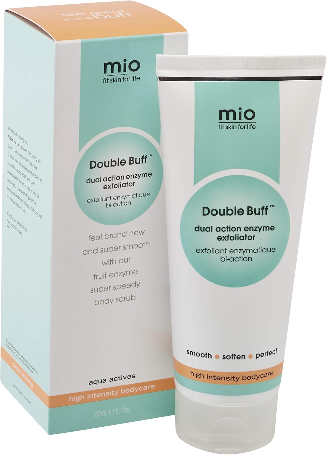 Mio Skincare Double Buff Dual Action Enzyme Exfoliator, 150 ml : Amazon ...
