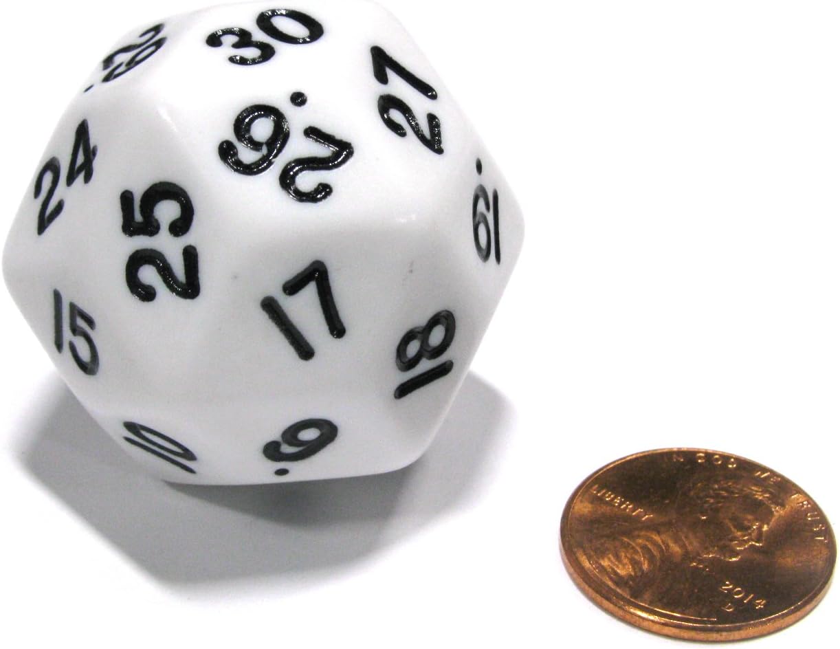 Amazon.com: Triantakohedron D30 30 Sided 33mm Jumbo RPG Gaming Dice ...