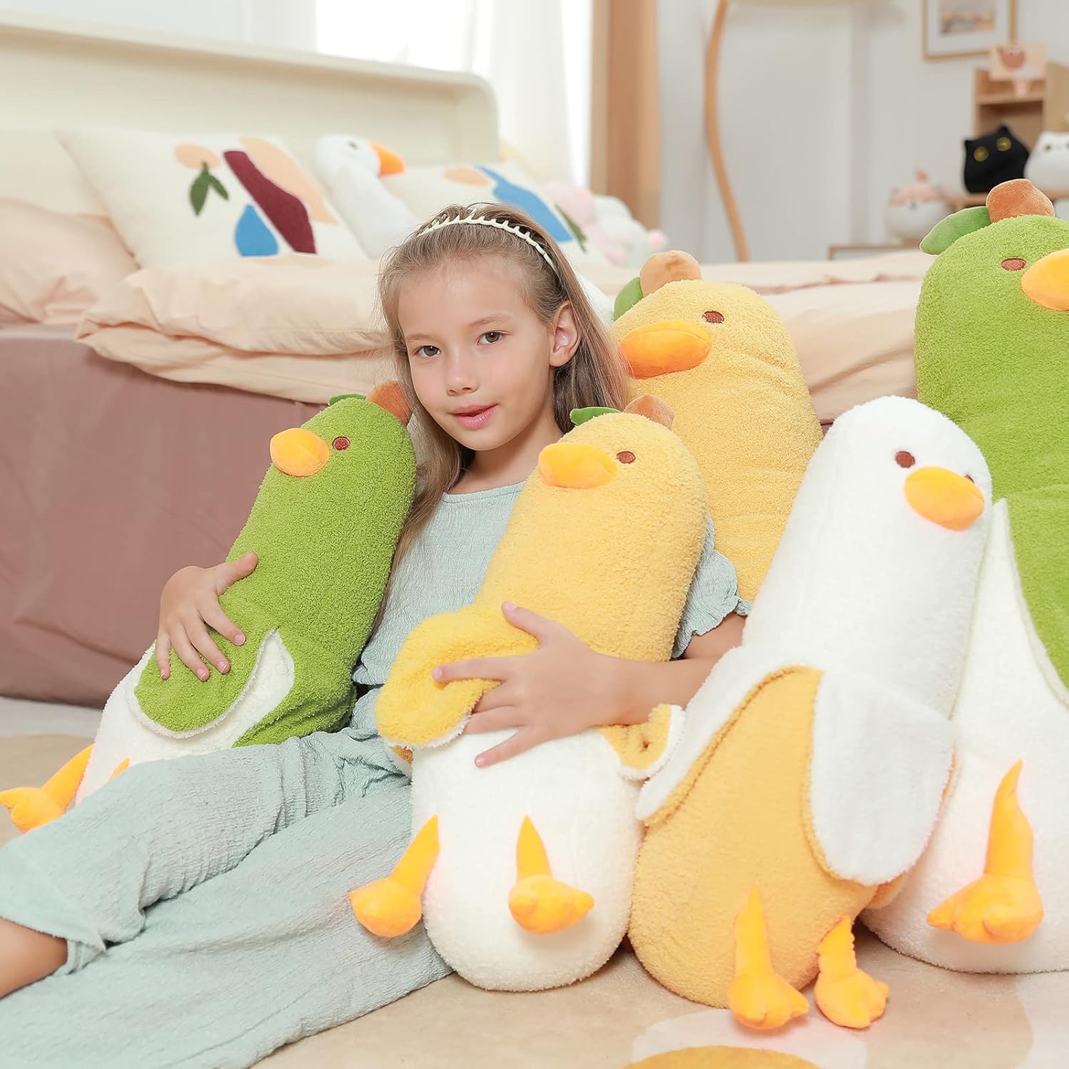 Snapklik.com : Banana Duck Plush Toy-12 Weighted Duck Stuffed Animals ...