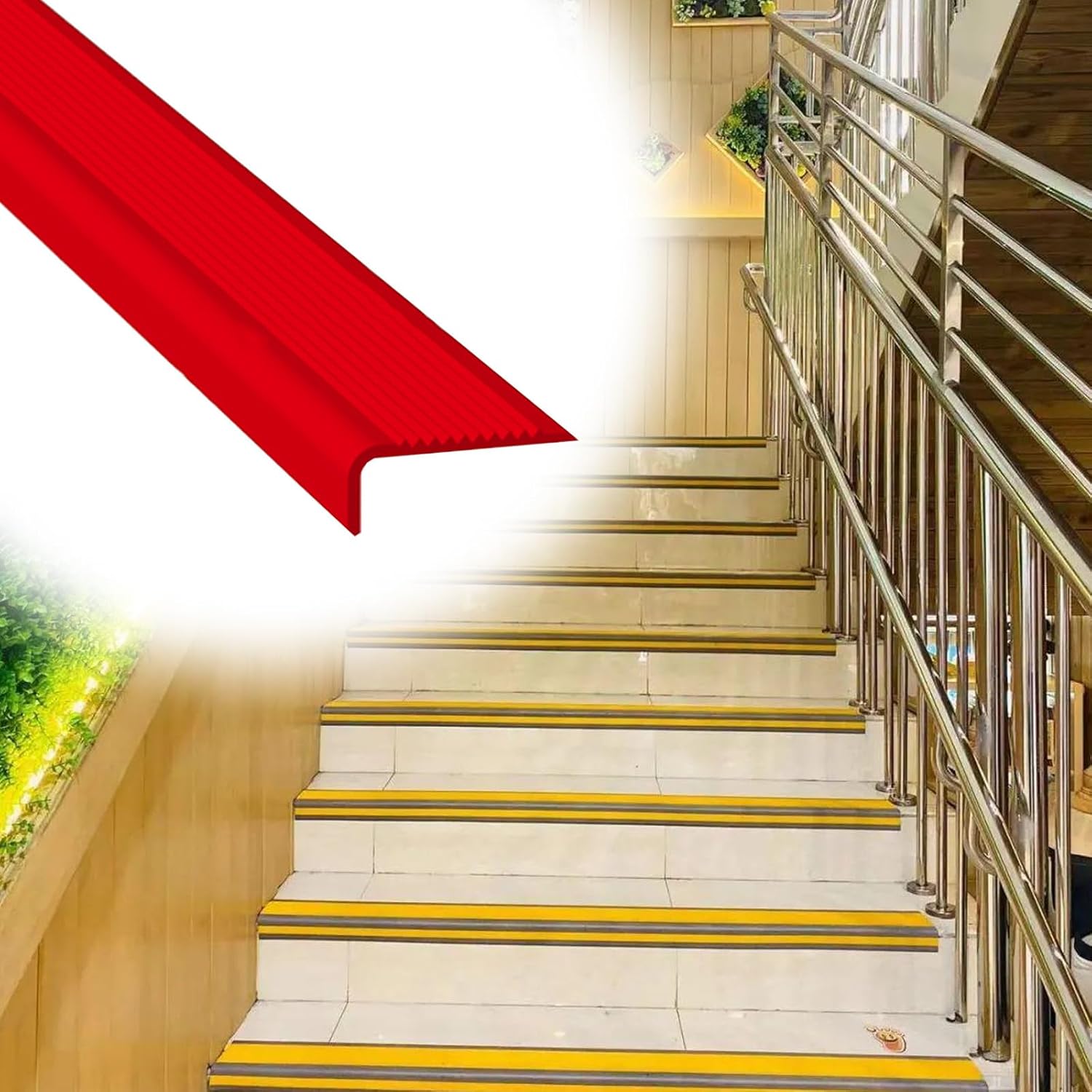 Amazon.co.jp: Stair Tread Nosing Edge Anti-Slip Traction Tread, Stair ...
