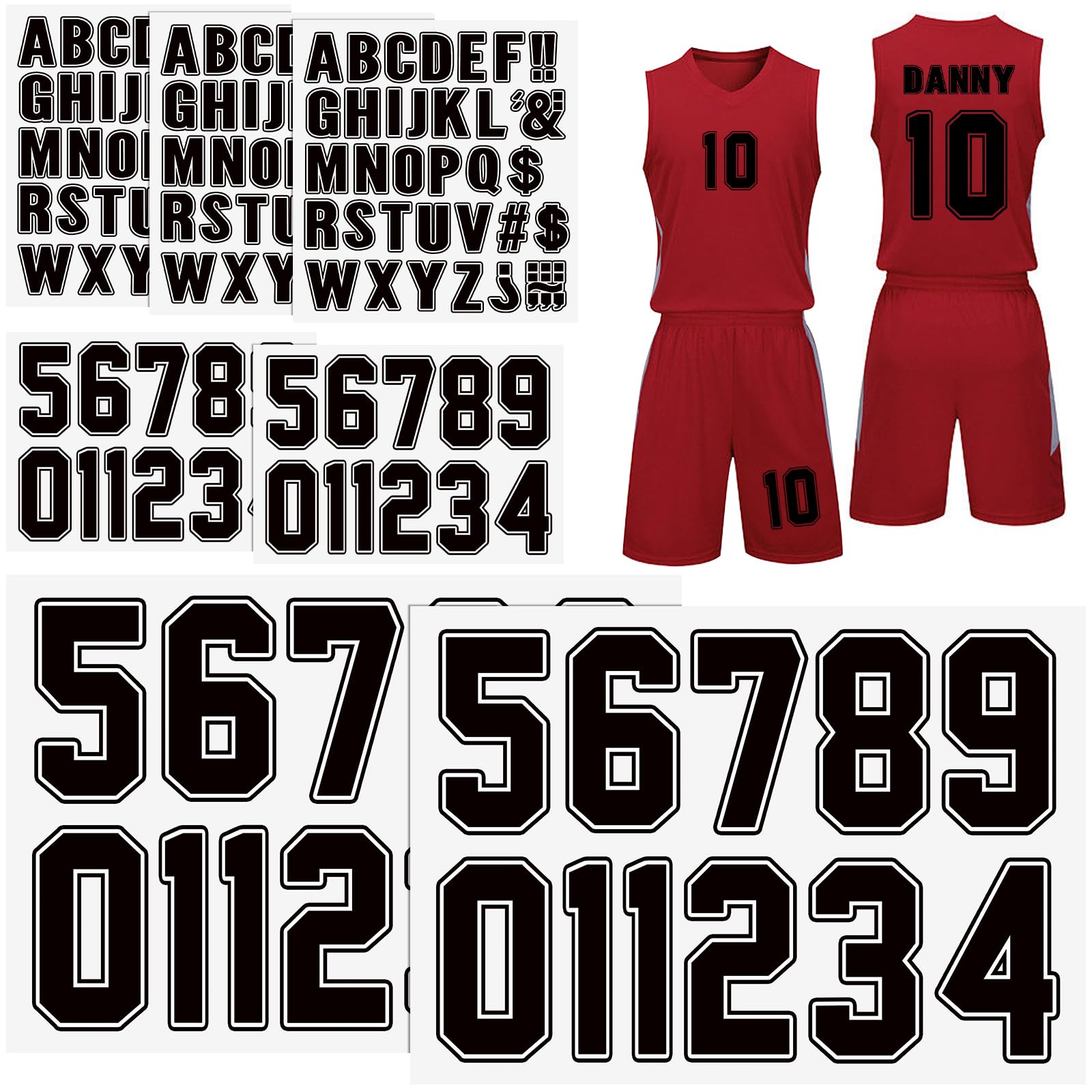 Amazon.com: 190 Pcs Iron on Letters Iron on Numbers Alphabets Fabric ...