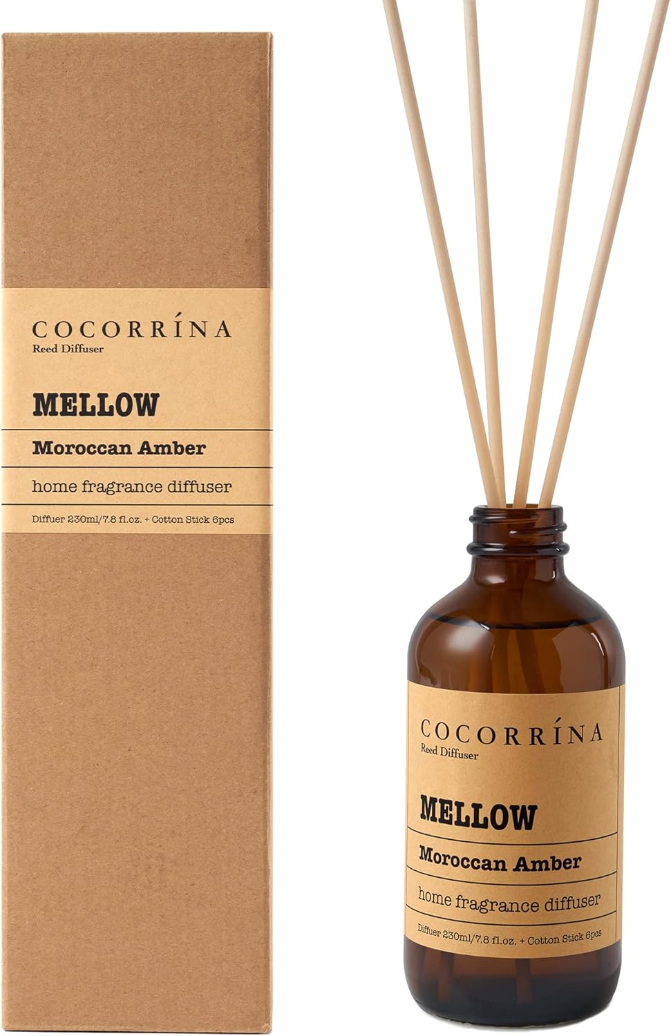 Amazon.com: Cocorrína Reed Diffuser Set, 7.8 Oz Moroccan Amber Reed ...