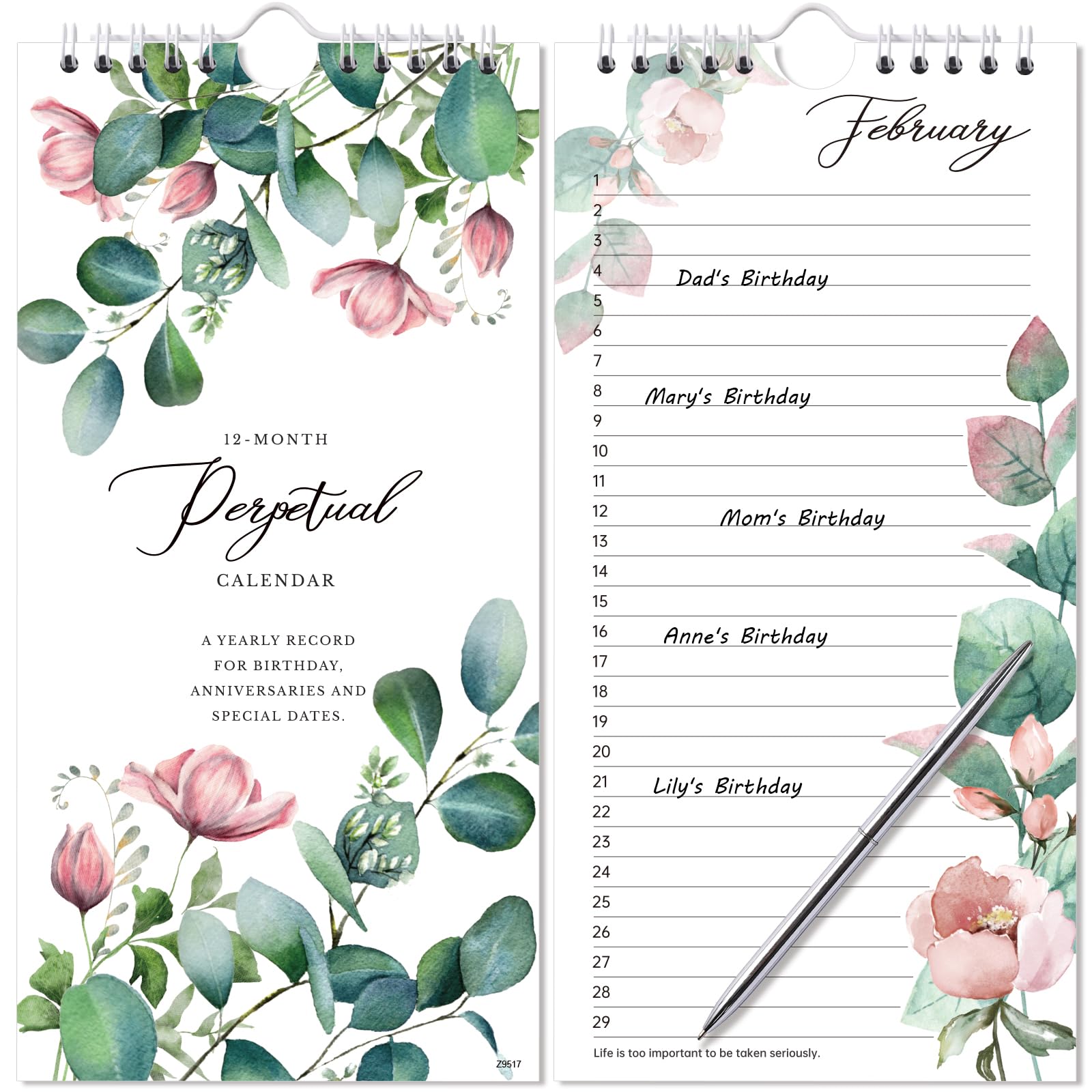 Snapklik.com : Perpetual Calendar - 12-Month Undated Calendar From Jan ...