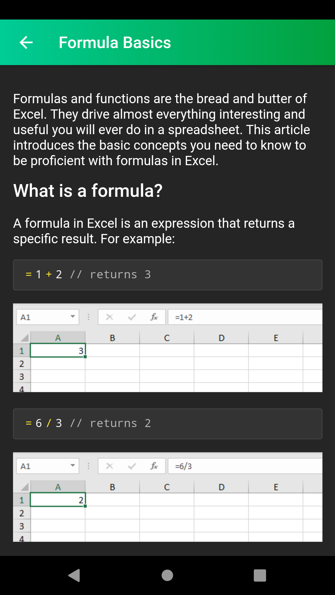 Guide for MS Excel, Ms Excel Formulas and Functions - App on Amazon Appstore