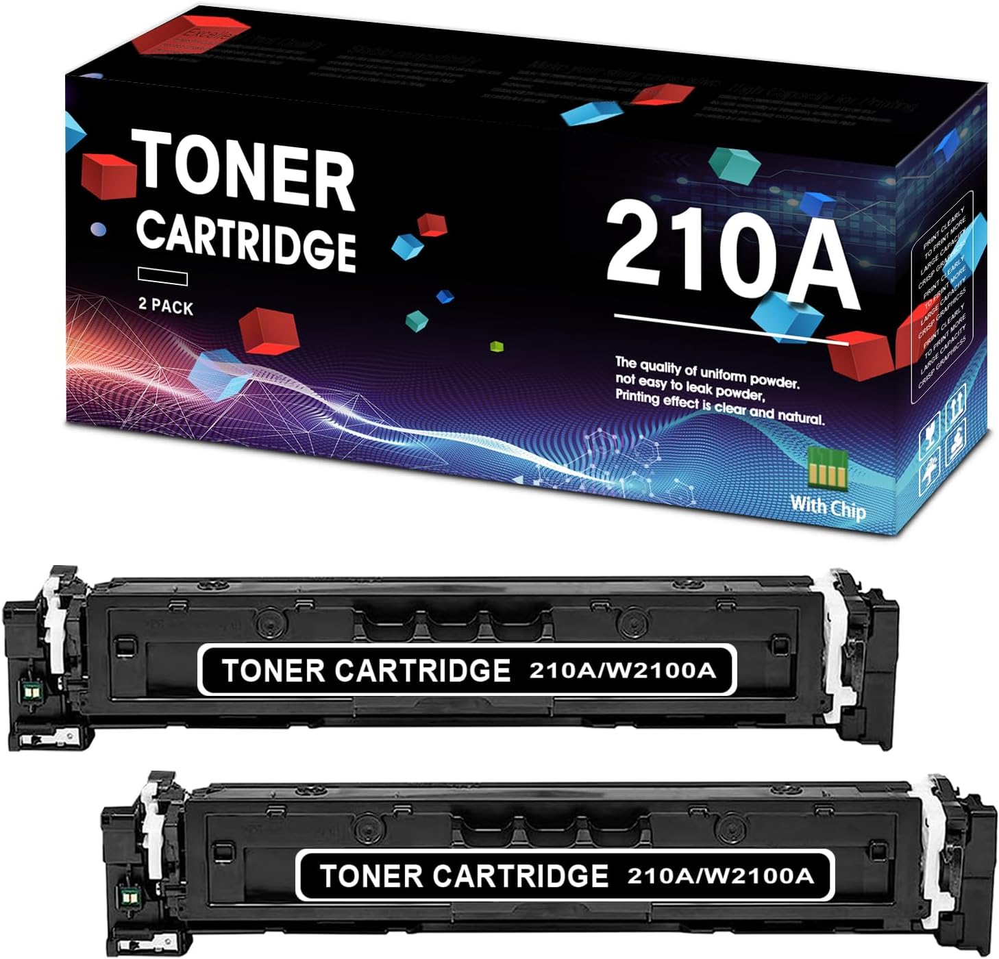 Amazon.com: W2103A 210A Black Toner Cartridge(with Chip) ,210A High Capacity Toner Cartridge ...