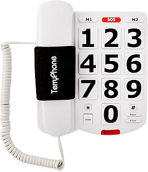 Big Button Phone for Seniors - Corded Landline Telephone - Large ...