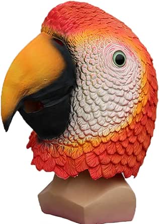 Amazon.com: Halloween Parrot Mask Masquerade Show Latex Animal Headgear ...
