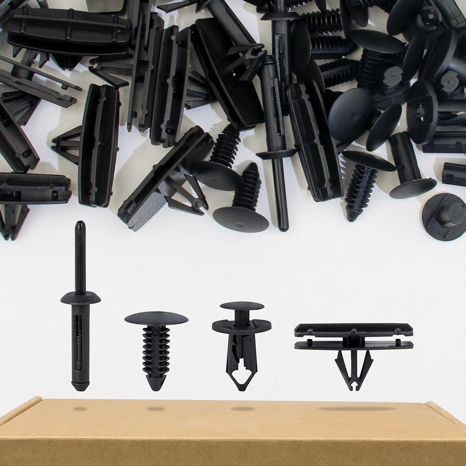 164Pcs 4 in 1 Wrangler Grille Fastener Retainer Clips, Push-Type ...