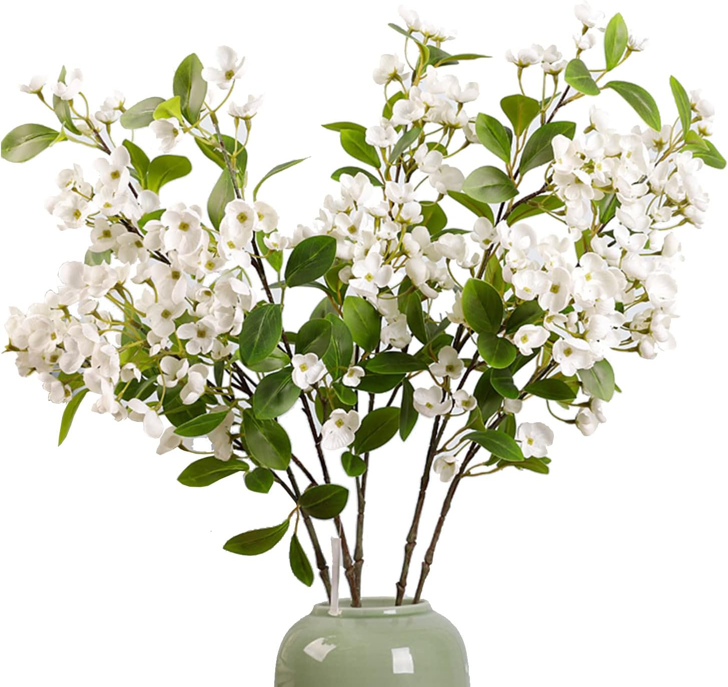 KEEMEN 4pcs Artificial Cherry Blossom Branches 80cm Faux Silk Cherry ...