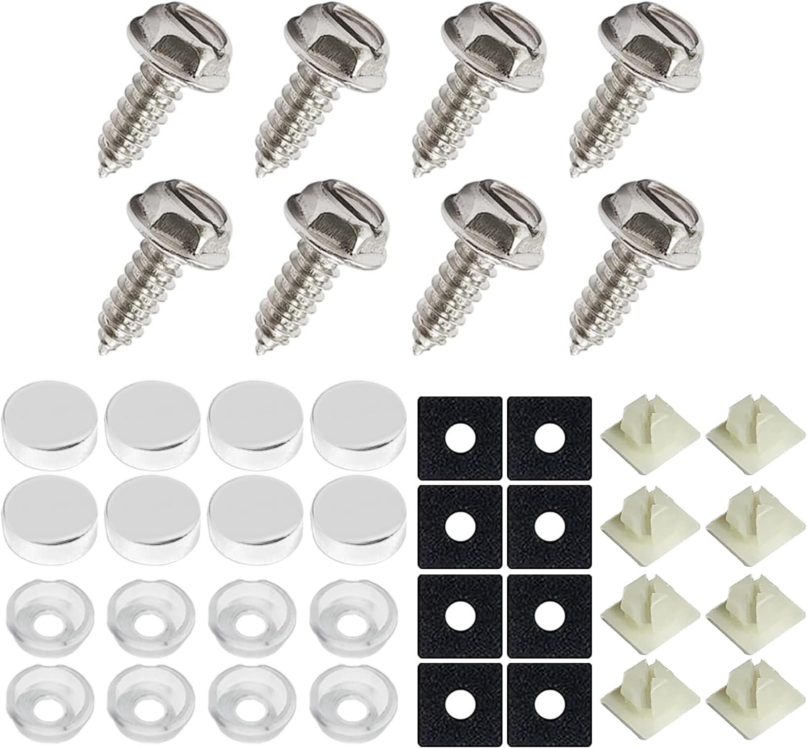 Amazon.com: WINUERK 4Set License Plate Screw Kit, Anti-Theft License ...