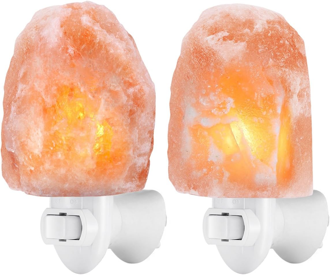 Amazon.com: Himalayan Rock Salt Night Light Cylinder Shape 2Pack ...