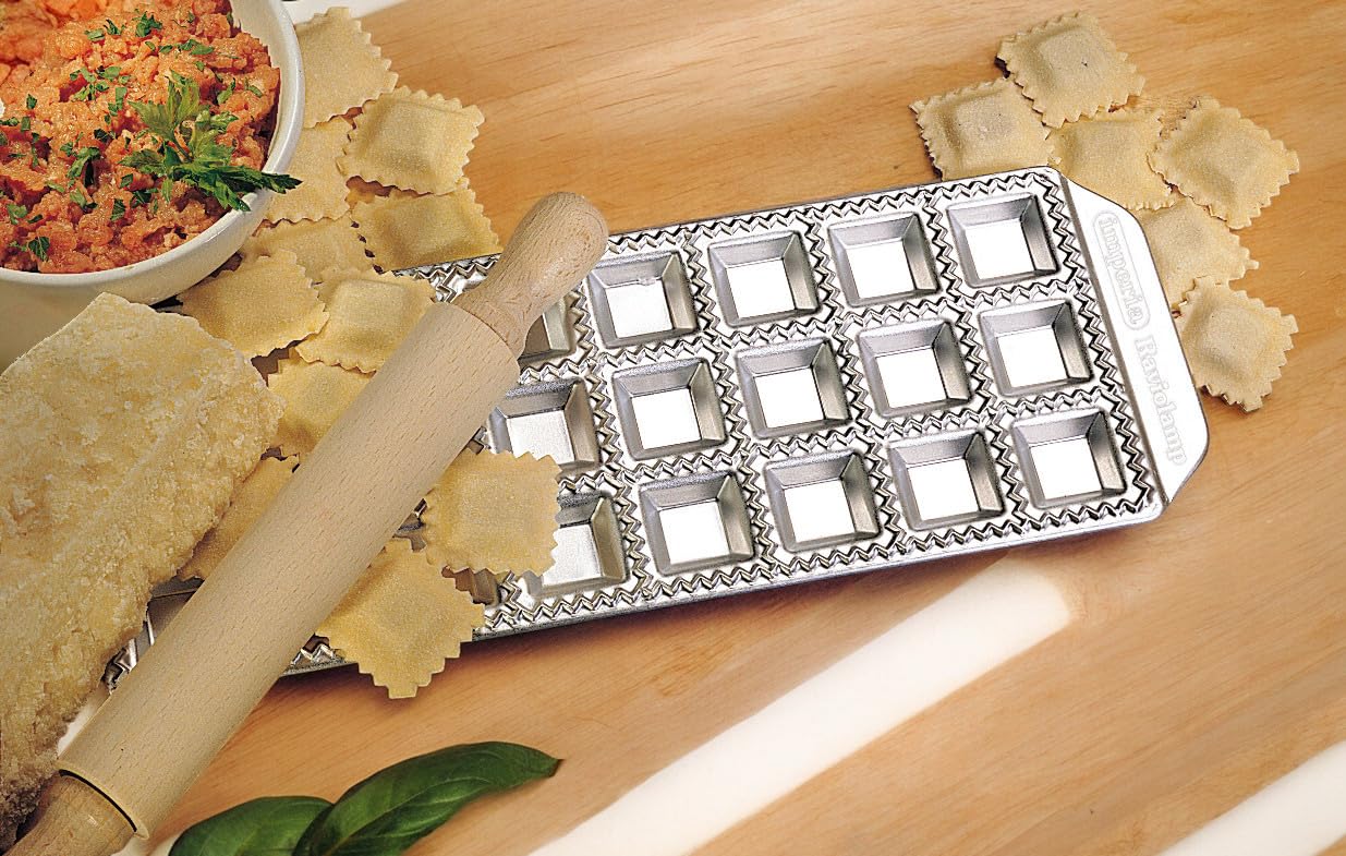 Snapklik.com : Ravioli Maker Set- Includes 3 Trays & Wooden Rolling Pin ...