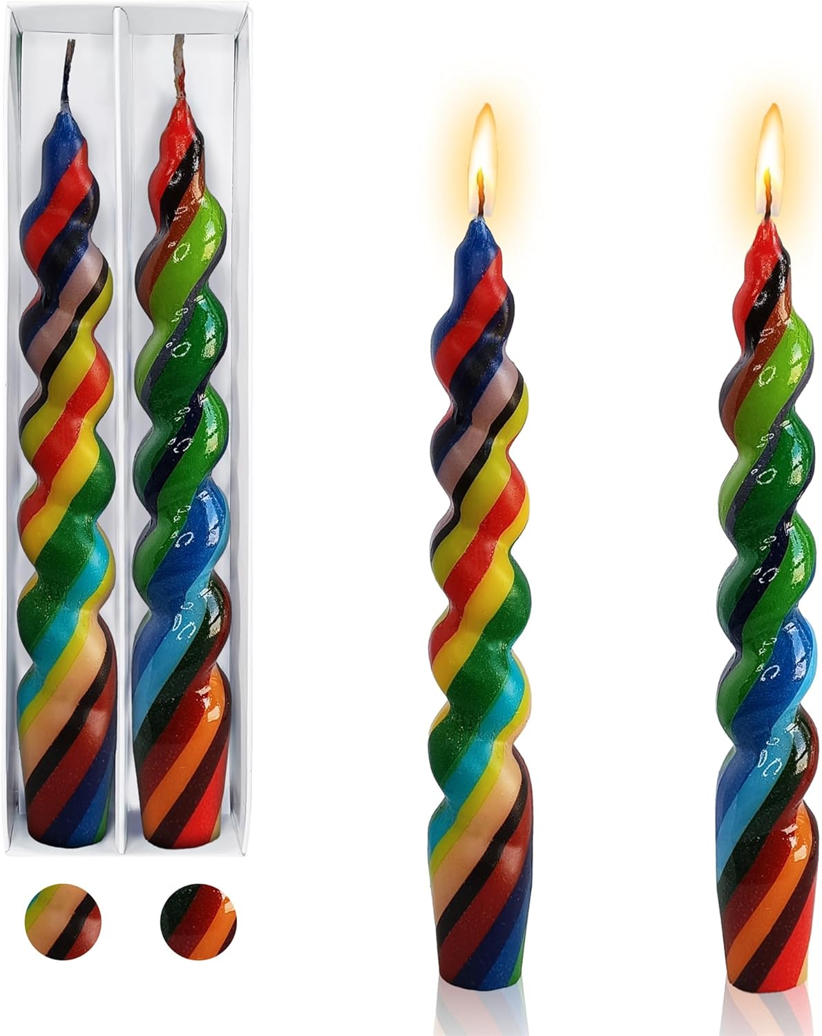 Amazon.com: Gedengni Spiral Candle Sticks Print Candlestick,Set of 2 ...