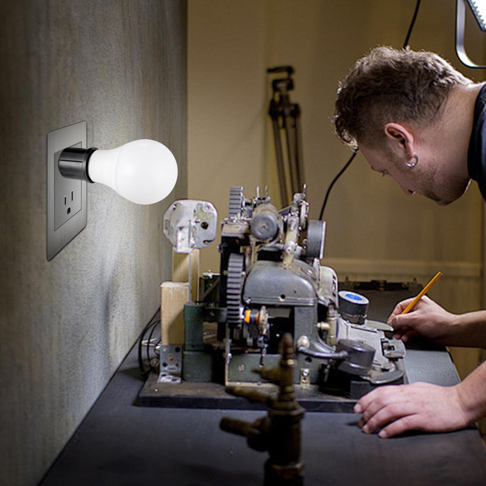 Snapklik.com : Outlet To Socket Adapter, Plug-in Light Socket, Convert ...