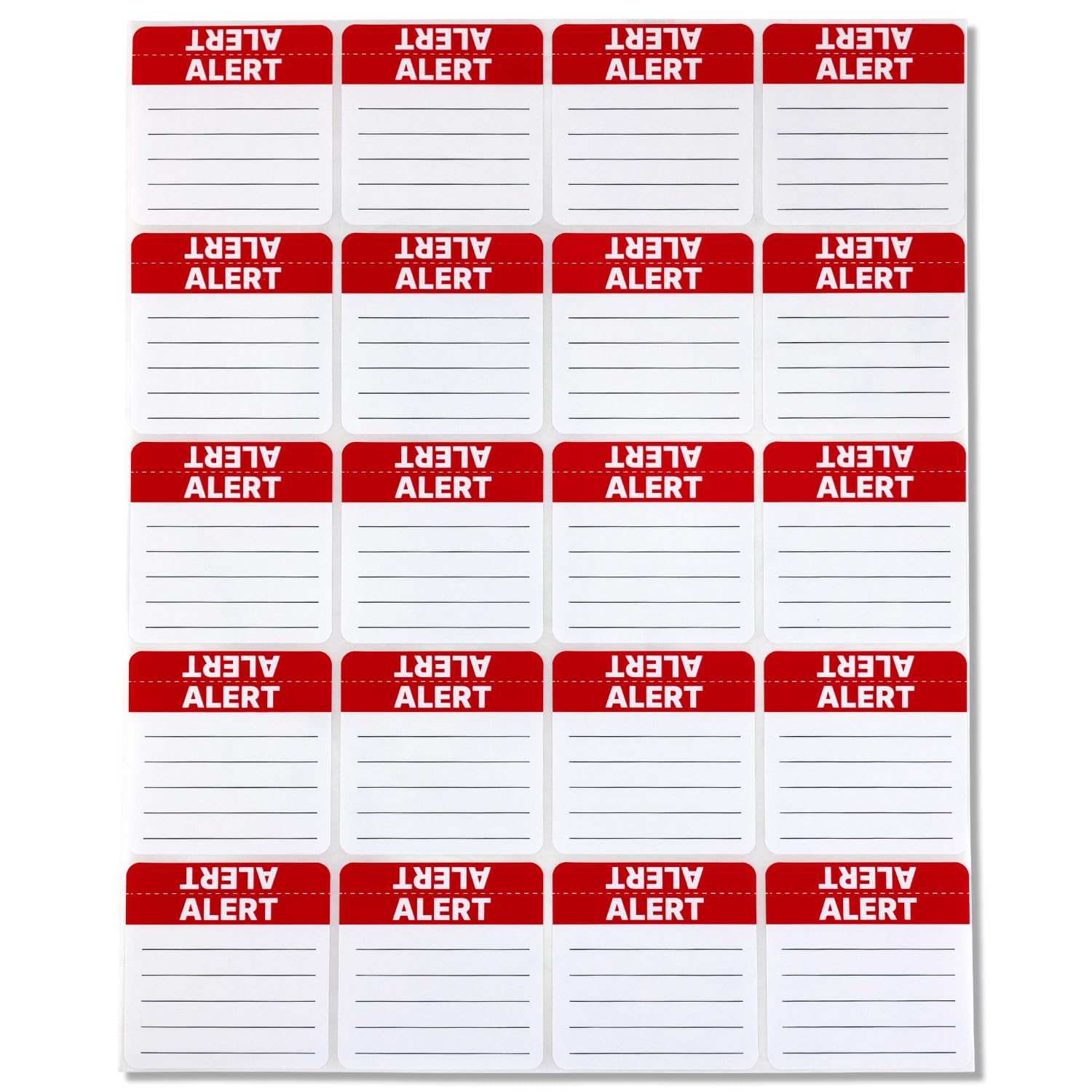 Amazon.com : 300 Labels, Red, Medical Alert Stickers for Folder File ...