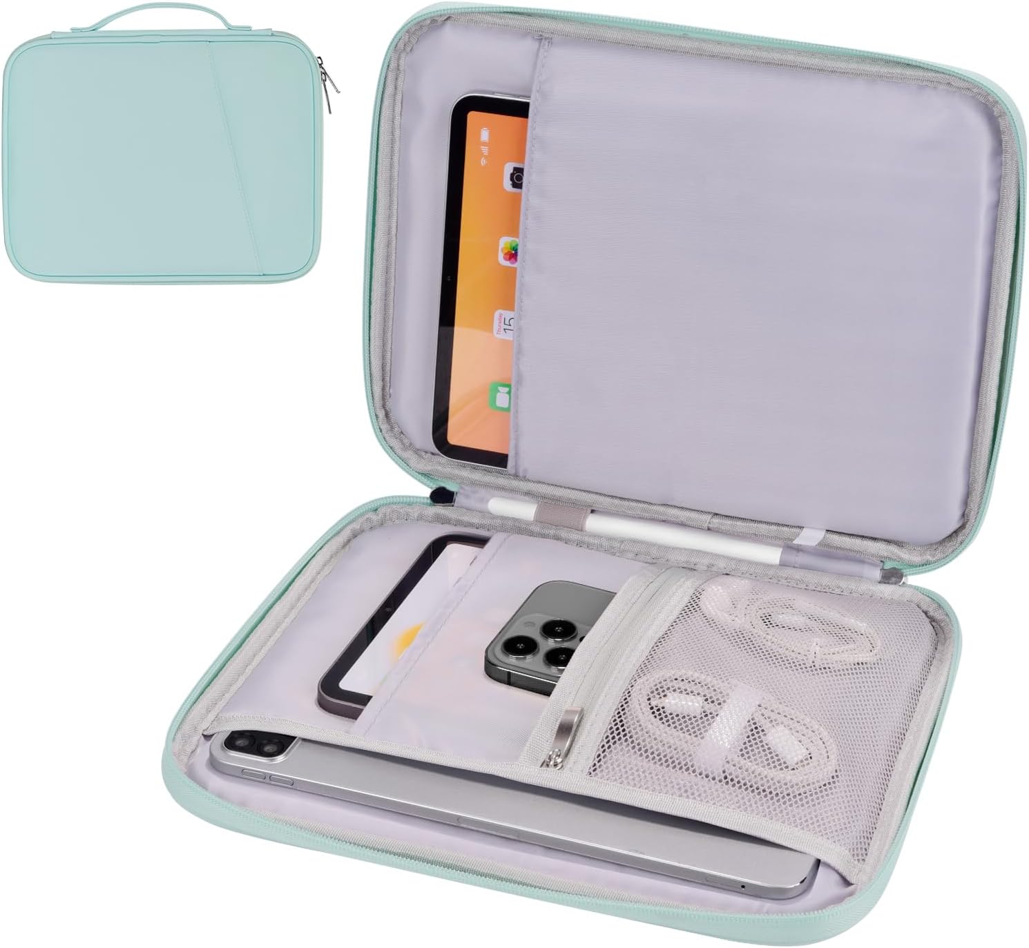 Amazon.com: 11 Inch iPad Travel Case Organizer, Padded Tablet Carrying ...