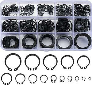 PIANKEKE 350 Pcs Circlips Set, E-Clips Snap Rings, External Retaining ...