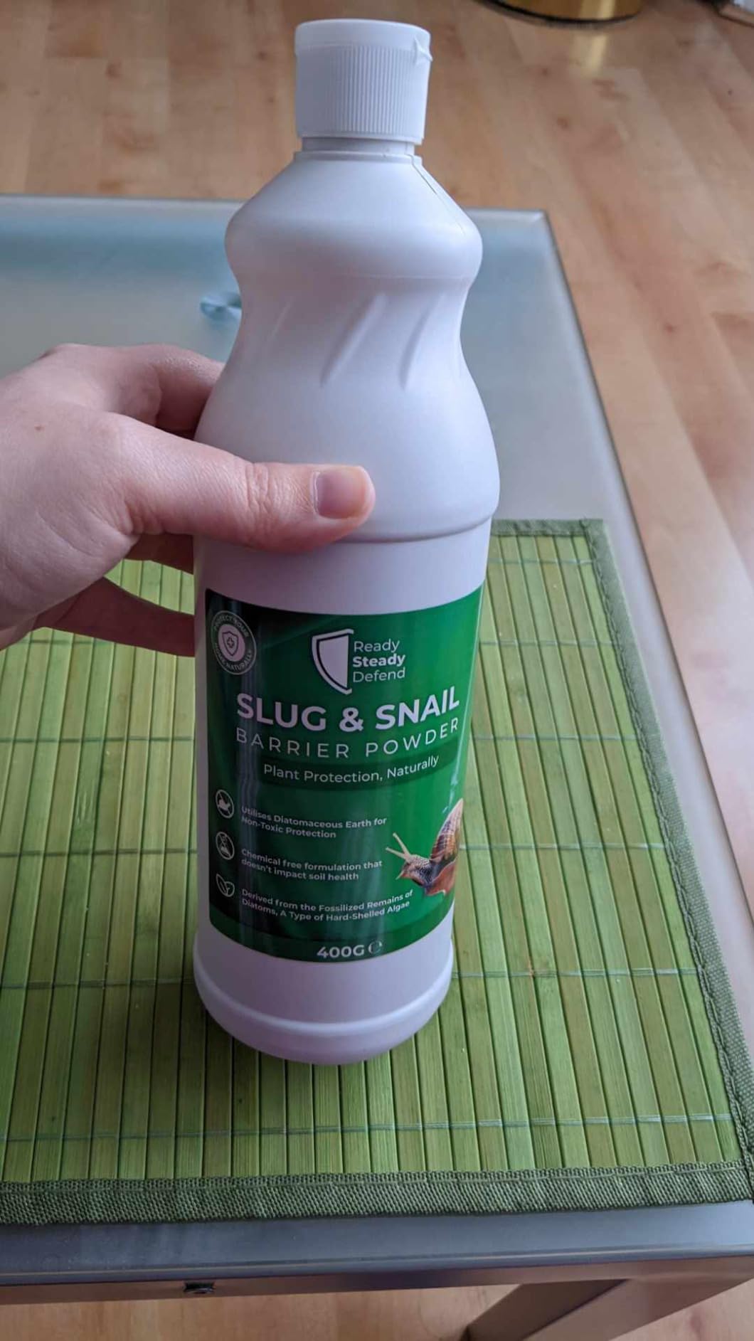 Slug & Snail Barrier Powder 400g - Diatomaceous Earth Slug Killer ...