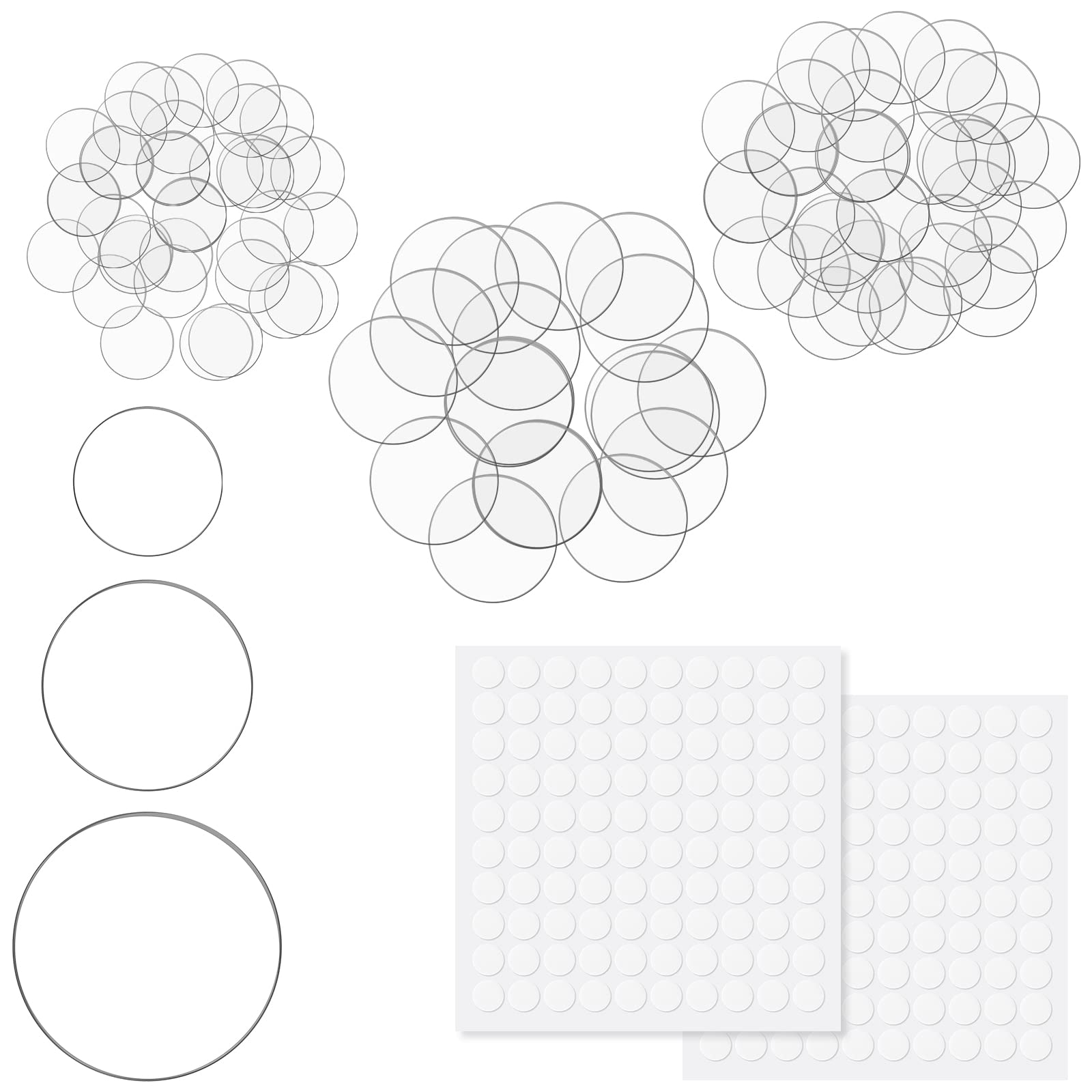 Snapklik.com : Yerliker 120 Pcs Acrylic Miniature Bases, 25mm 35mm 45mm ...