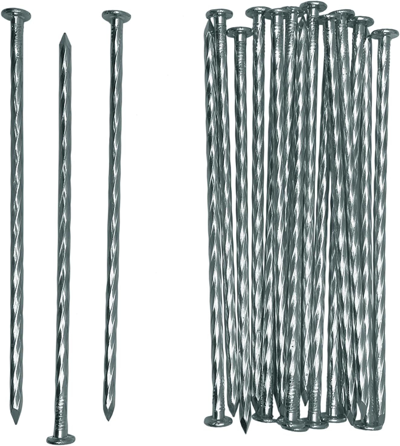 Amazon.com : COBARYEN Spiral Landscape Stakes Galvanized Metal ...
