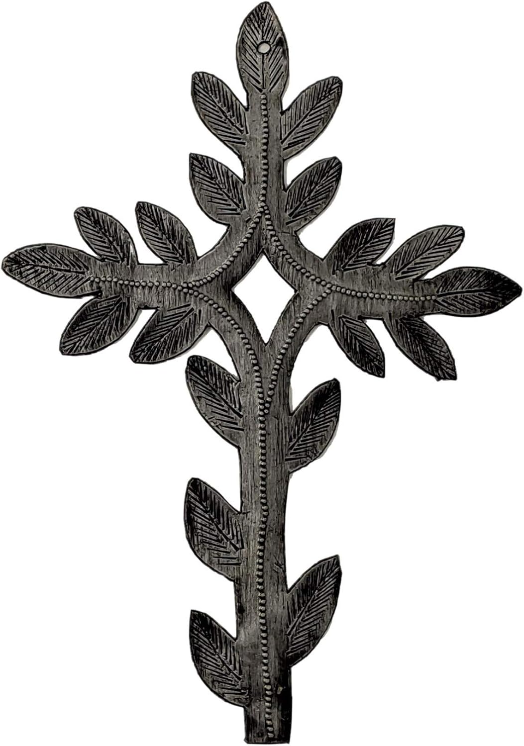 Amazon.com: Wall Cross Collection, Small Metal Cross with Leaf Design ...