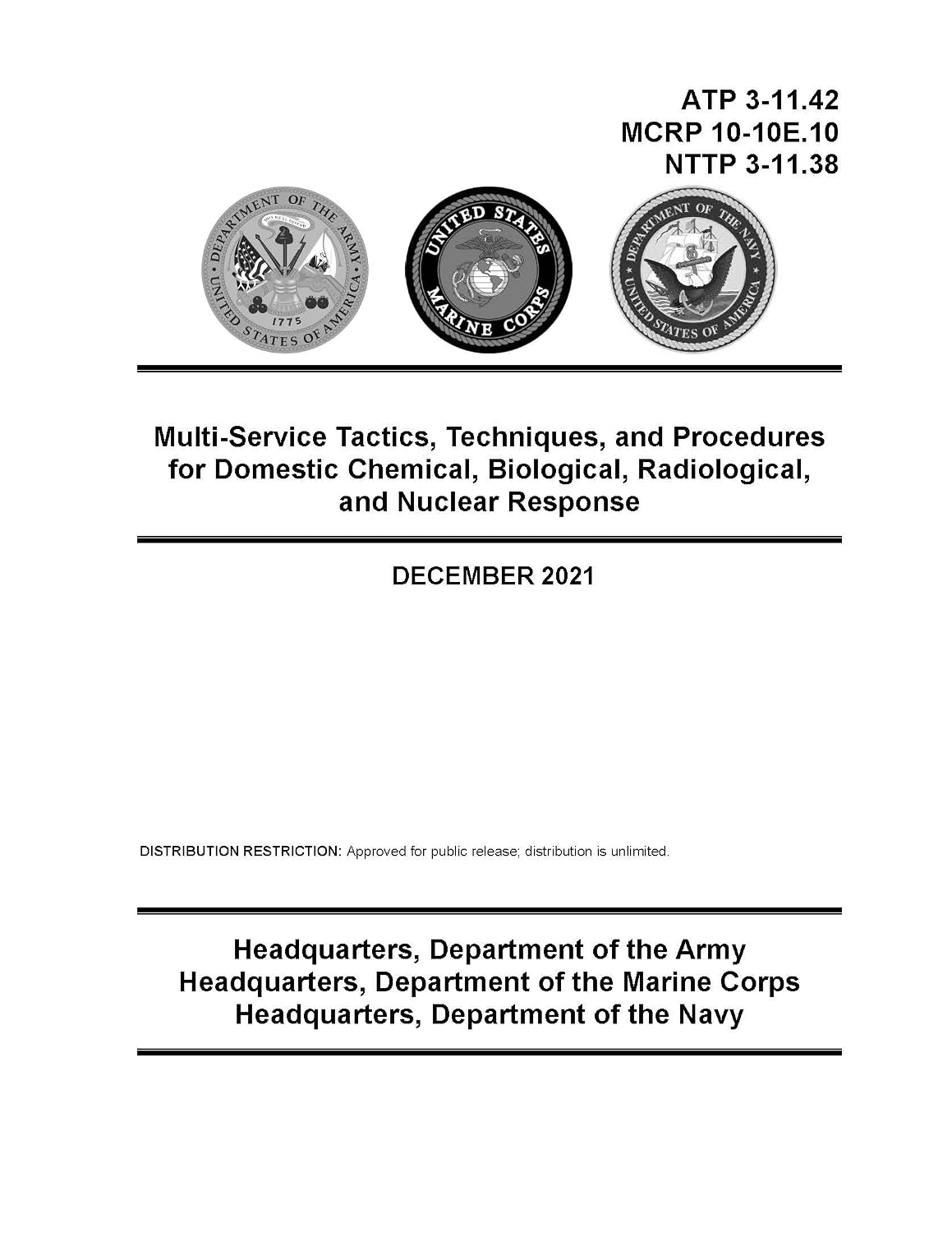 ATP 3-11.42 Multi-Service Tactics, Techniques, and Procedures for ...
