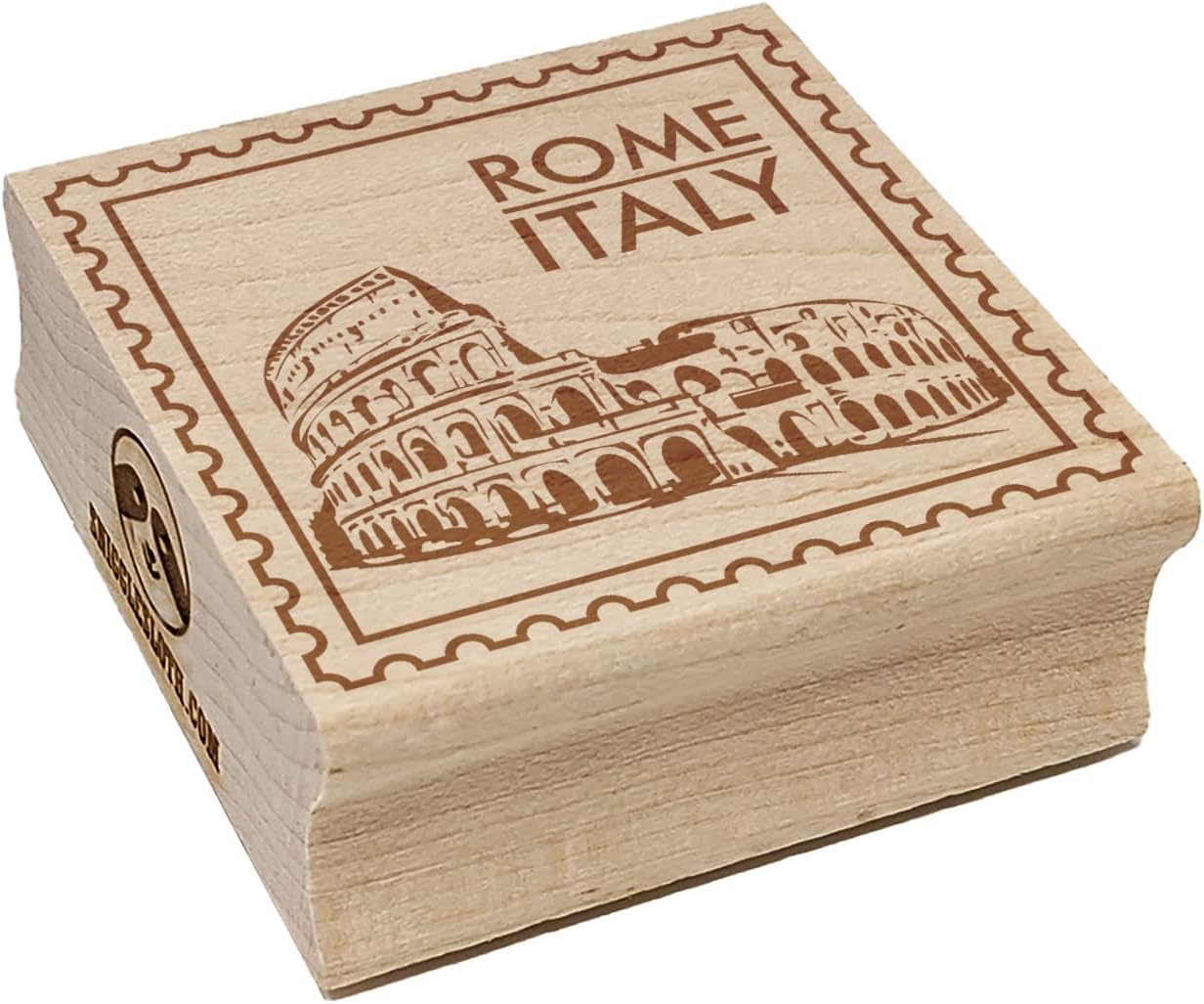Amazon.com: Colosseum Rome Italy Travel Landmark Square Rubber Stamp ...