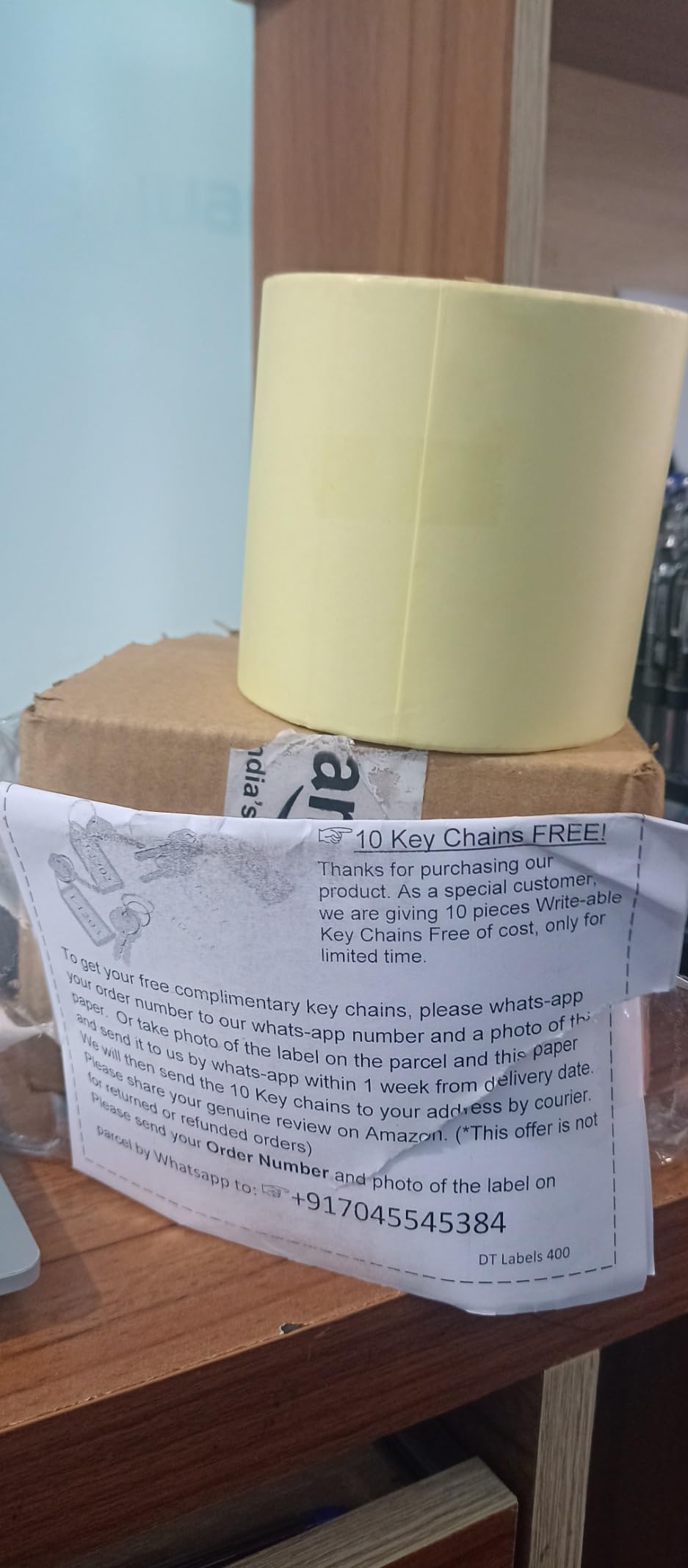 LIRABS® (400 Labels Roll) Direct Thermal Amazon Shipping Labels White ...