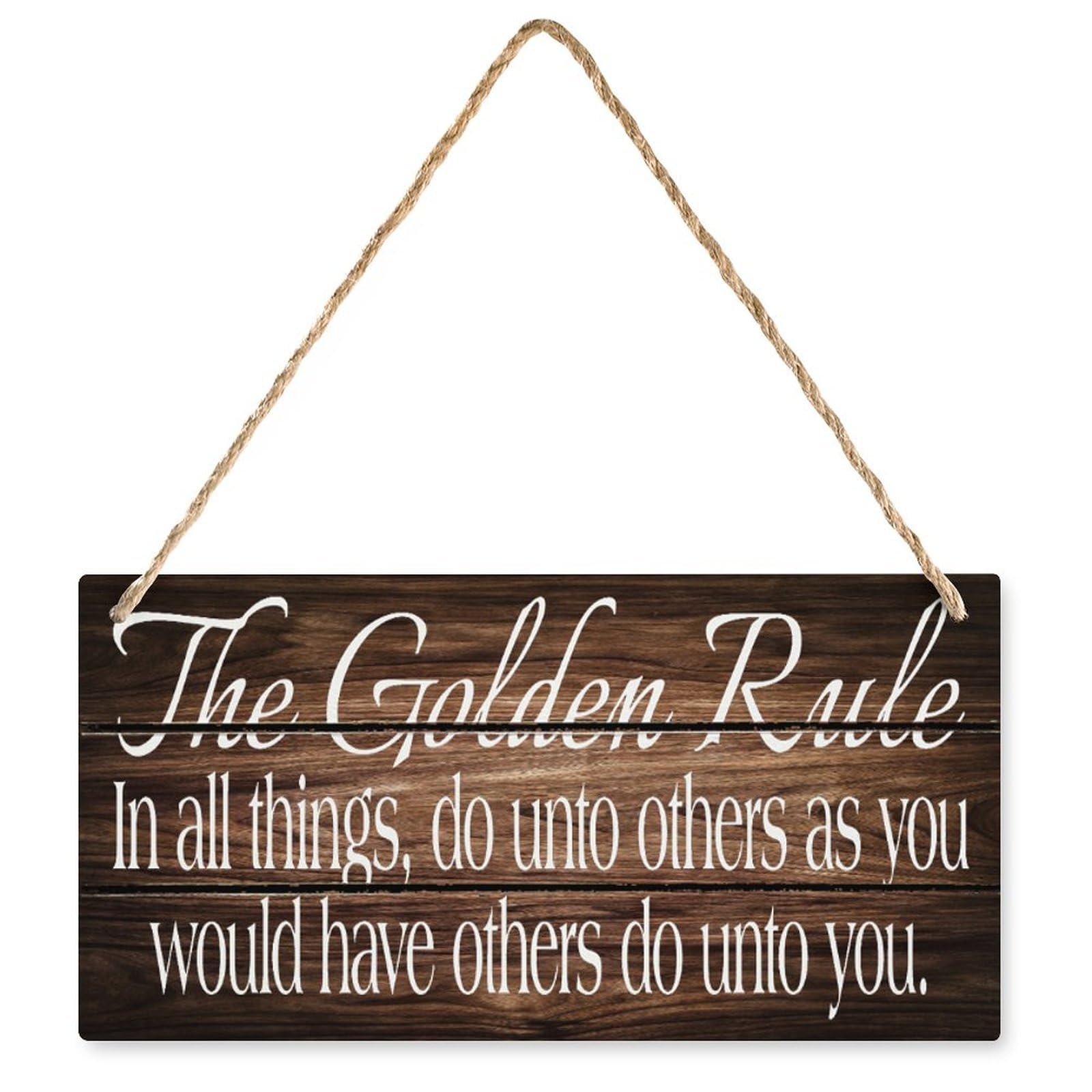 Amazon.com : Wood Decor Sign In All Things, Do Unto Others As You Would ...