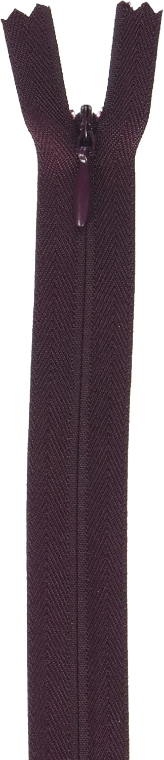 Coats Thread & Zippers Invisible Zipper, 20-Inch to 22-Inch, Maroon ...