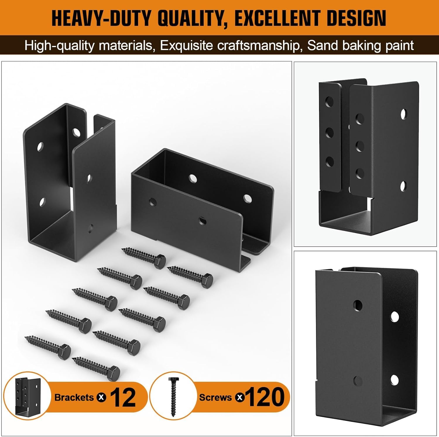 Deck Railing Kit 8-Pack Hidden Joist Hangers For 2x4 Lumber - Heavy ...