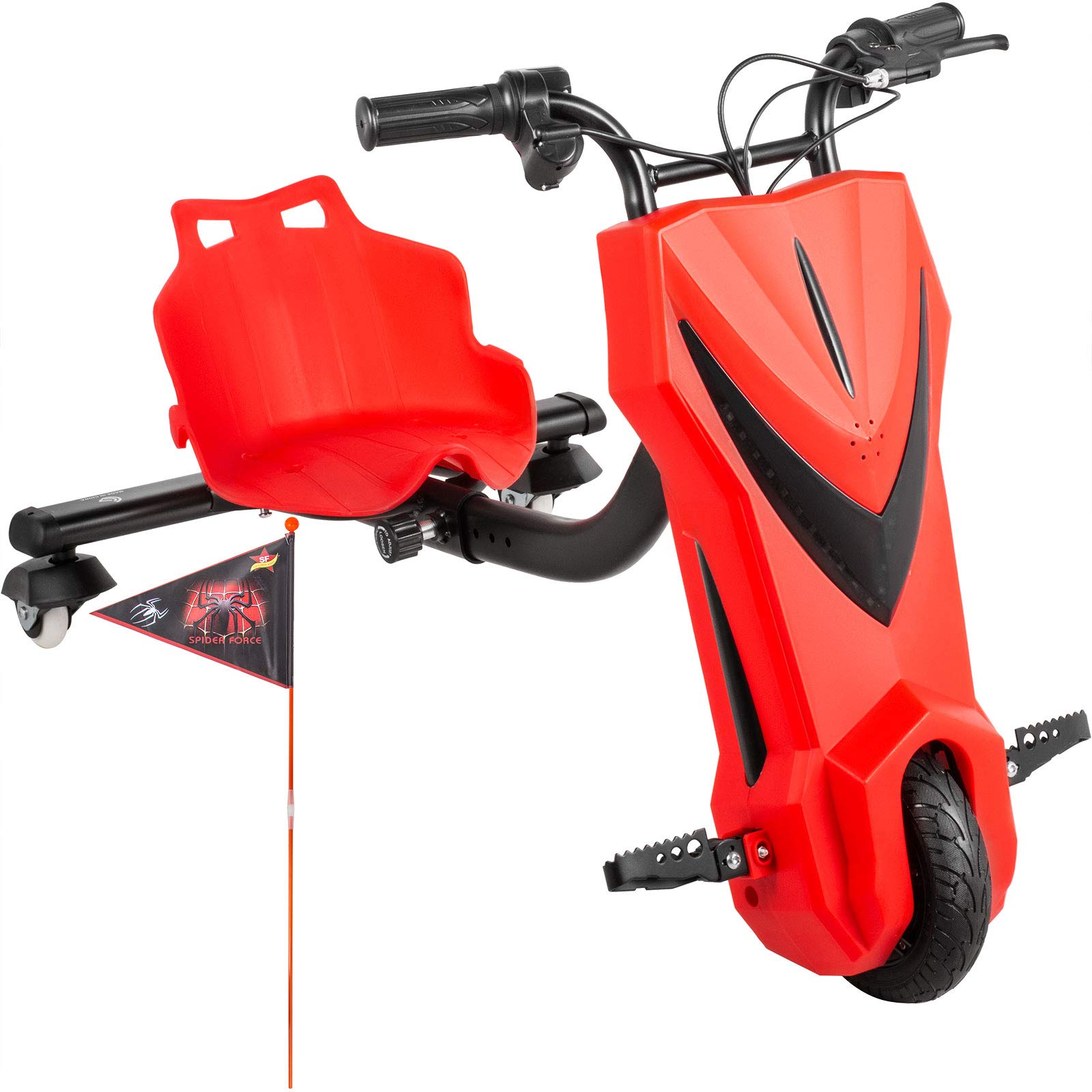 Buy Husuper Drift Trike 3 Wheel Drift Cart Kids Electric Scooter Red ...