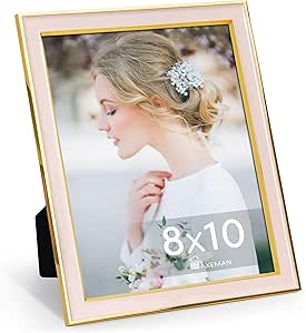 Amazon.com - Axeman 8x10 Picture Frames Pink Enamel with Gold Metal ...