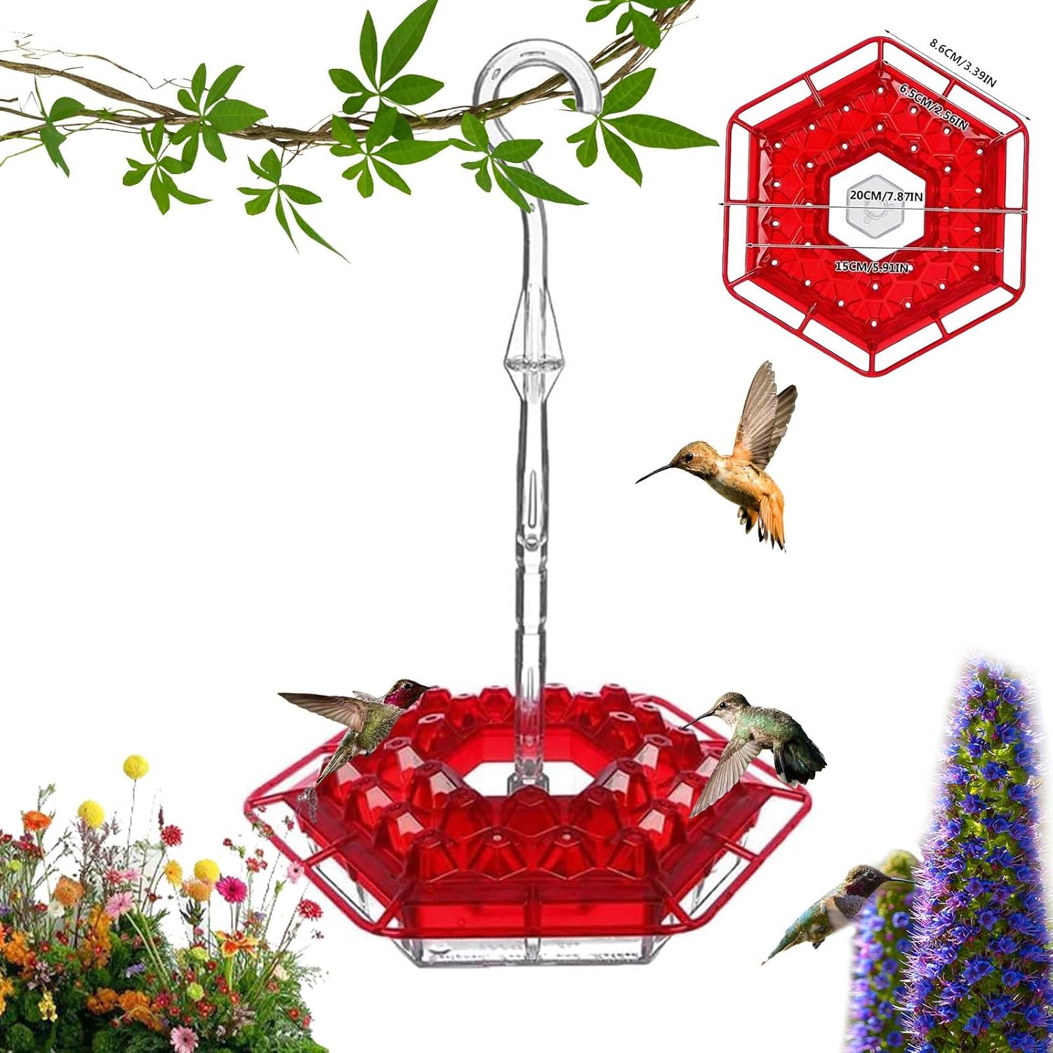 Amazon.com : Hummingbird Feeders for Outdoors, Sherem Hummingbird ...