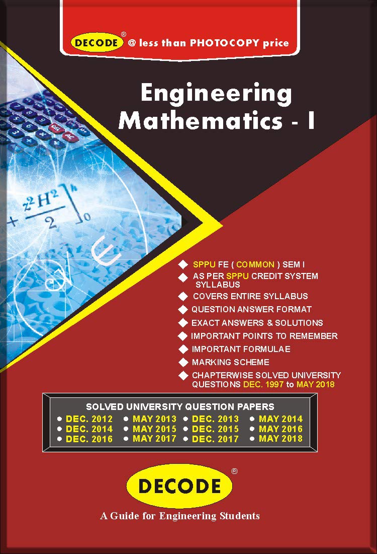 Buy Decode Engineering Mathematics-I for SPPU ( F.E. Sem-I CBCS Scheme ...