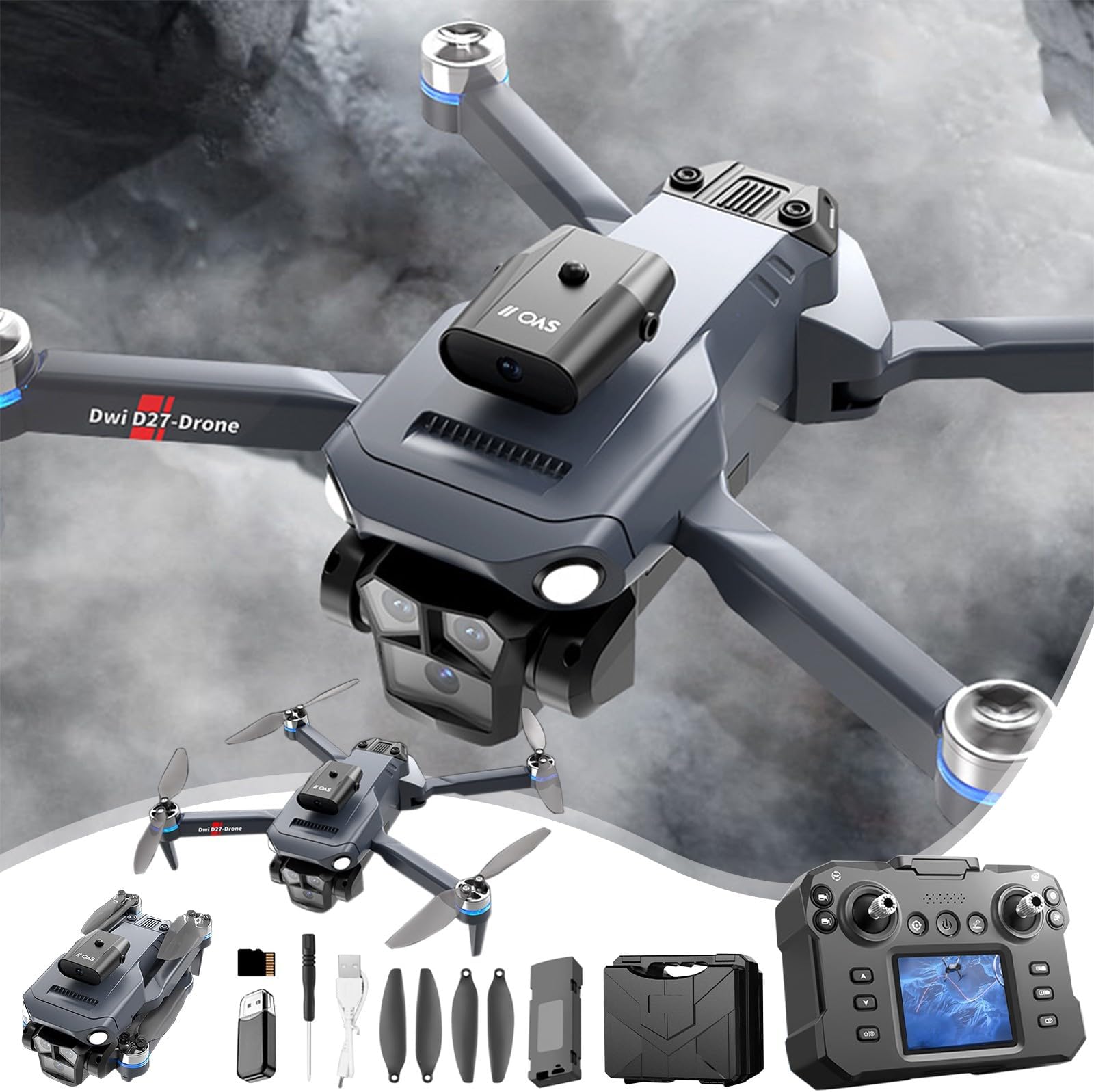 Amazon.com: Drone with HD Camera Quadcopter Brushless Motor Remote ...