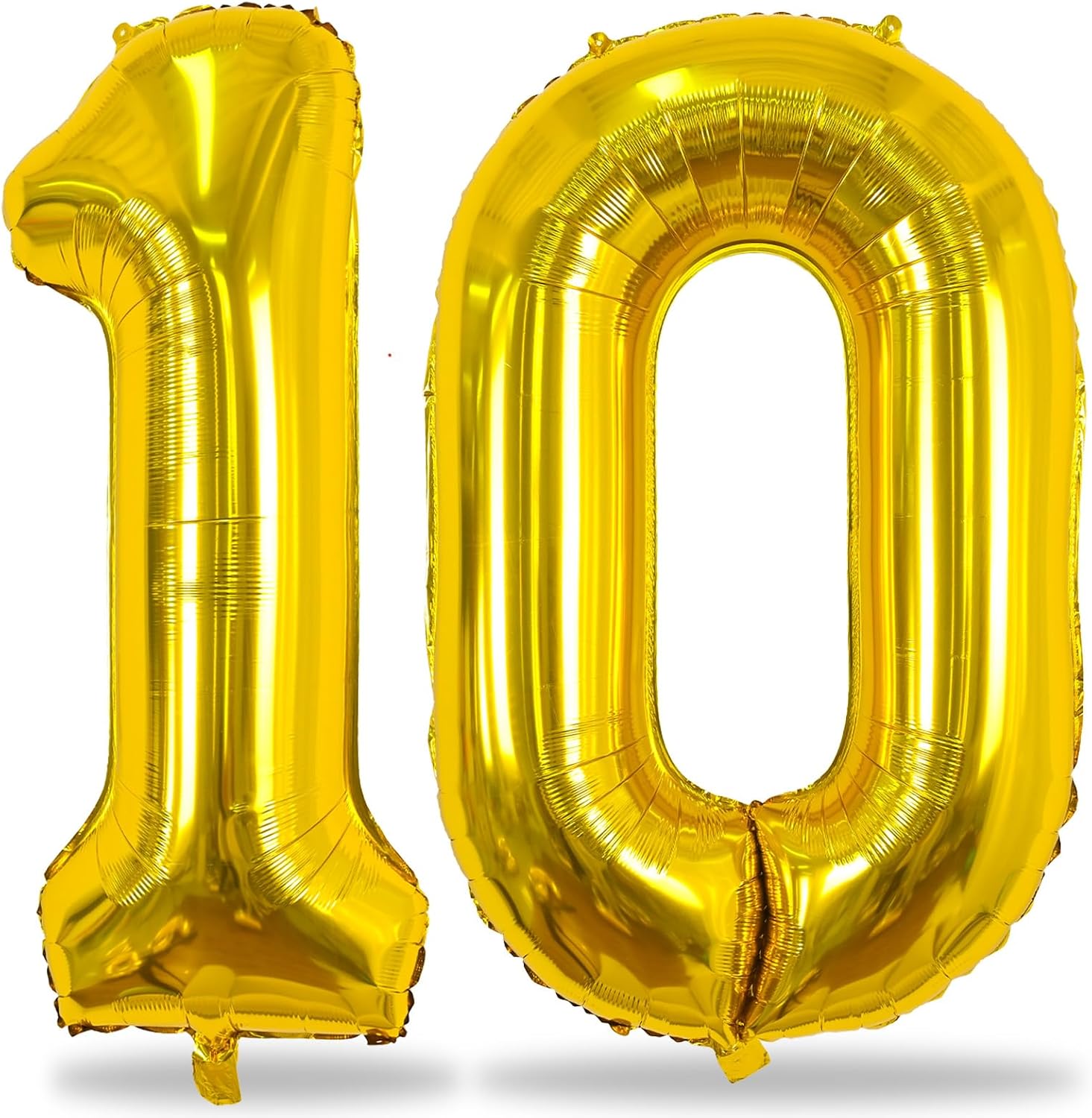 Amazon.com: Gold 10th Birthday Balloons for Boys Girls, 40 Inch Big ...