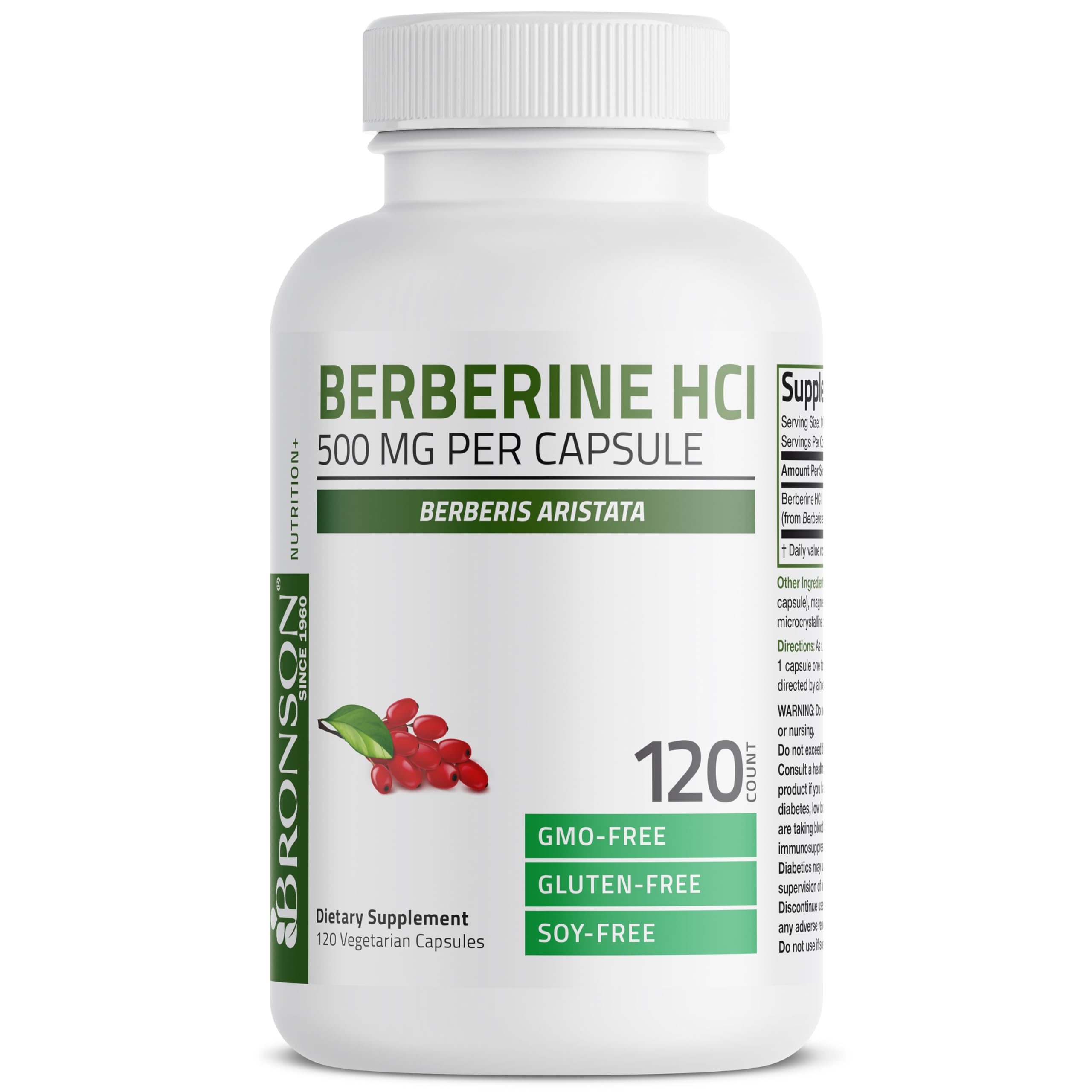 Amazon.com: Bronson Berberine As Berberine HCI Berberis Aristata 500 MG ...