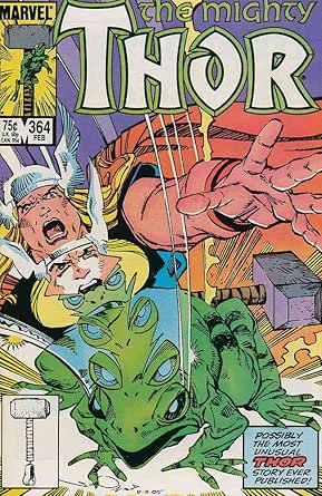 Amazon.com: Thor #364 VF/NM ; Marvel comic book | Throg Frog Walter ...