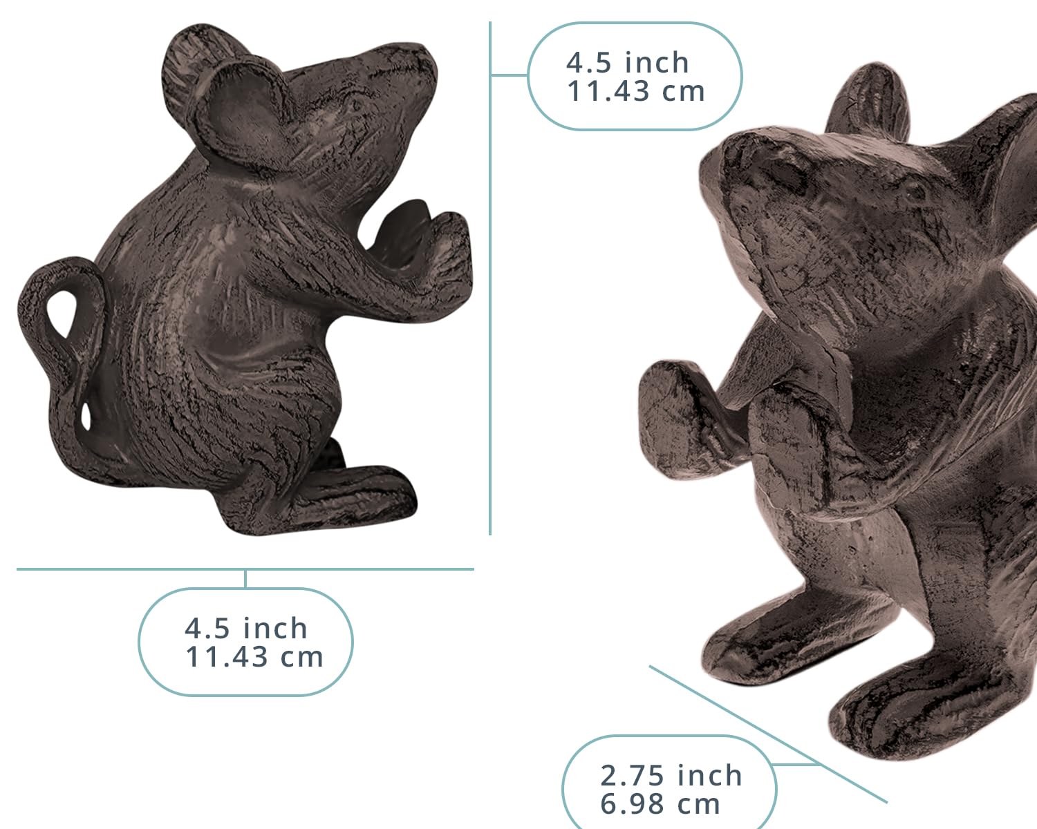 Snapklik.com : Comfify Cast Iron Mouse Door Stop One Vintage Rustic ...
