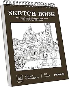 Amazon.com: Classroom Must Haves Supplies for Teacher Student, Soucolor 9" x 12" Sketch Book 100 ...