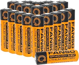 POWCAMAH 20- Pack FANSO ER14505M AA 3.6V Lithium Battery 2200mAh Li-SOCL₂ Non-Rechargeable ...