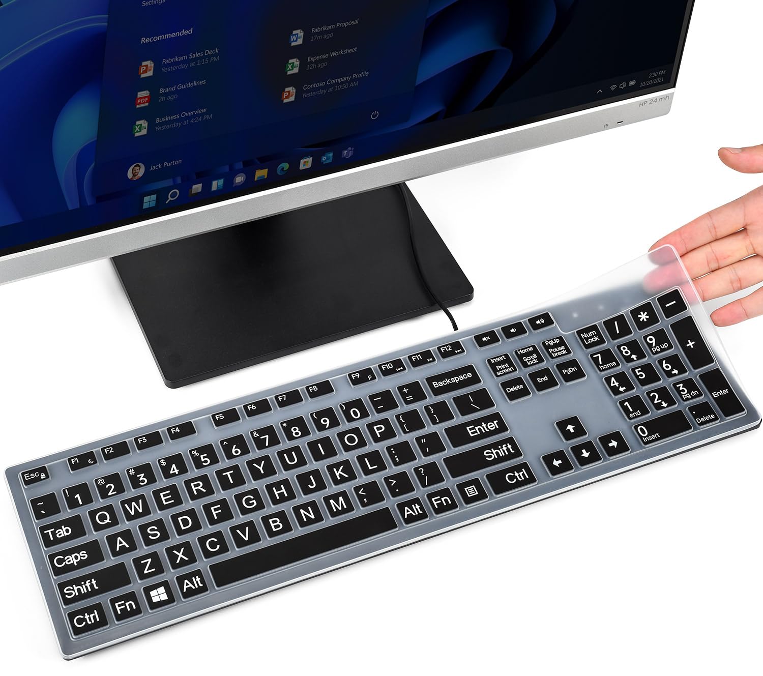 Amazon.com: Keyboard Cover with Large Letters Compatible with DELL ...