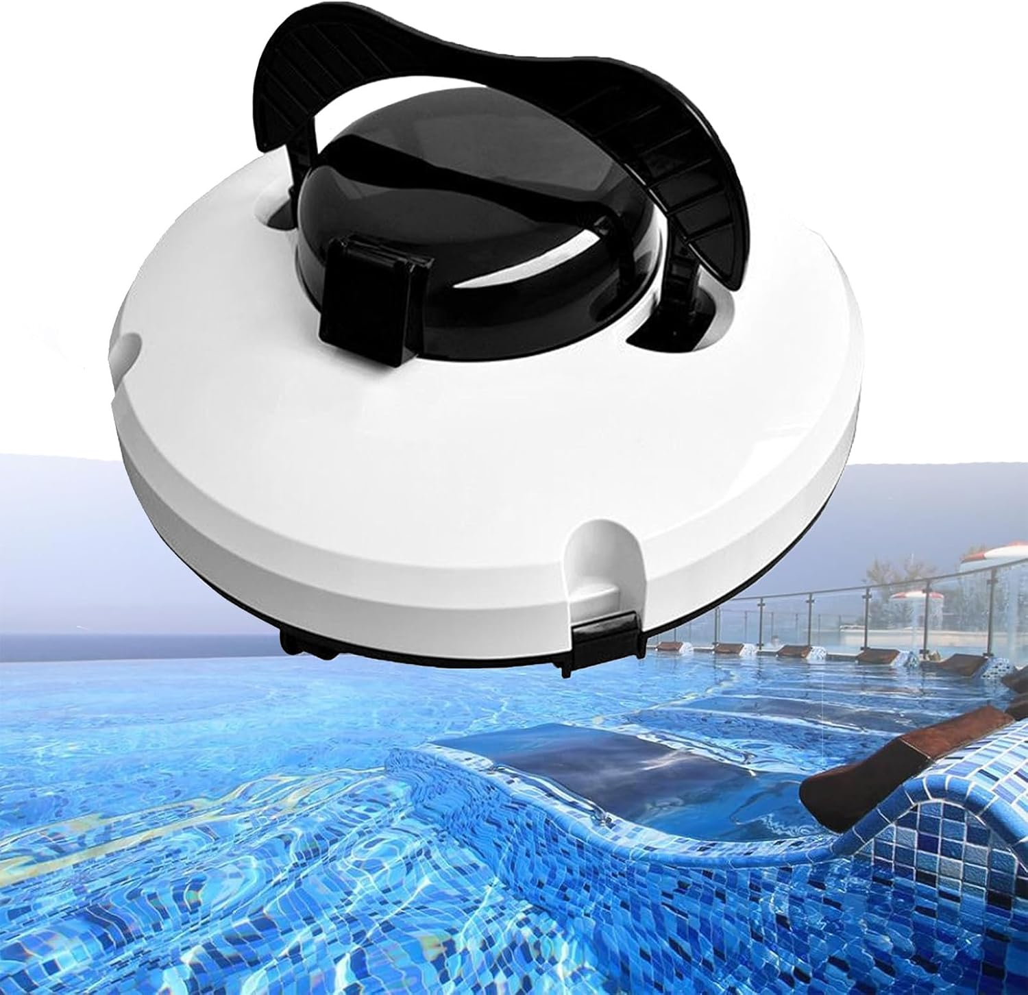 RayGenius Cordless Robotic Pool Cleaner IPX8 Waterproof Dual-Motor ...