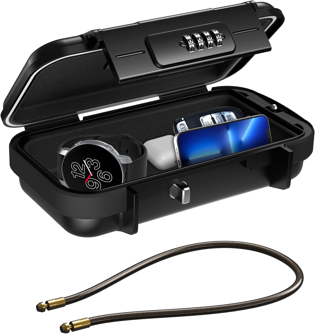 KeyGuard SL-591 Car Window Punch Button Lock Box, Black- Portable Key ...