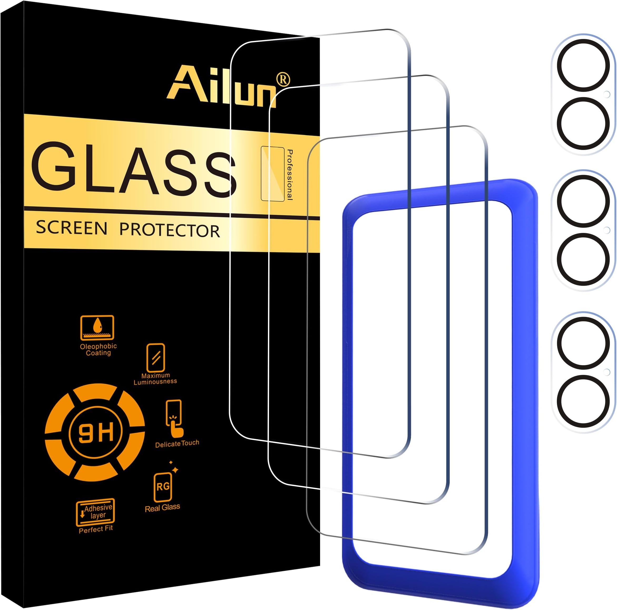 Ailun 3 Pack Screen Protector for iPhone 16 Plus [6.7 inch] + 3 Pack ...