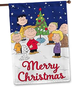 Amazon.com : Flagology, PEANUTS® Charlie Brown Merry Christmas House ...